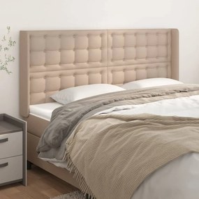 Čelo postele typu ušák cappuccino 163x16x118/128 cm umělá kůže 3119681