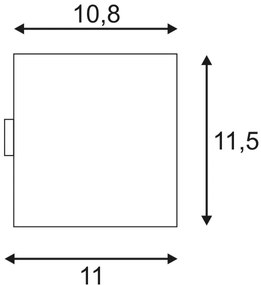 SLV Sitra Cube, hnědé nástěnné venkovní svítidlo se svícením nahoru/dolu, 2x9W, výška 11,5cm, IP44
