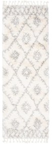 Kusový koberec shaggy Azteco krémově šedý atyp 60x200cm