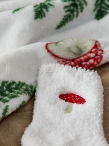 Sinsay - Sada: deka a ponožky s podzimním motivem - červená