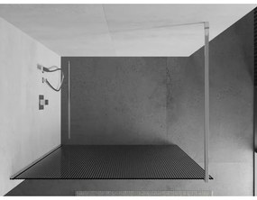 Mexen Kioto, sprchová zástěna 120 x 200 cm, 8mm sklo s žebrovým vzorem, chromový profil, 800-120-101-01-09