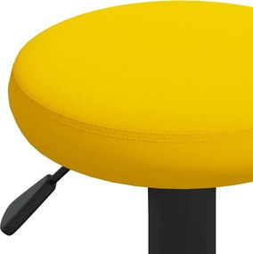 Barové židle 2 ks hořčicově žluté samet 333150