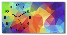 Wallmuralia Skleněné hodiny na stěnu Geometrické pozadí 60x30 cm