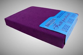 BROTEX Froté prostěradlo tmavě fialové Rozměr: 90 x 200 cm