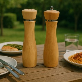 Bambusová mlýnek na sůl a pepř, 2 ks, KESPER