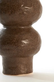 Hnědá keramická váza (výška 33,5 cm) Rogano – Light &amp; Living