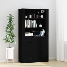 vidaXL Skříň highboard černá kompozitní dřevo