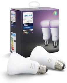 Hue LED žárovka White and Color Ambiance E27/A19 set 2ks 8718696729052 10W 2200K-6500K RGB