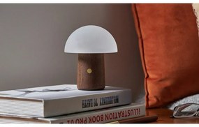 Bílá/v tmavě přírodní barvě LED stolní lampa (výška 12,5 cm) Alice Mushroom – Gingko