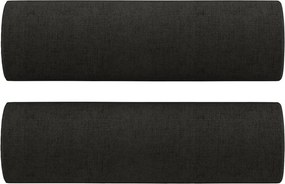 3dílná sedací souprava s polštáři černá textil 3201790