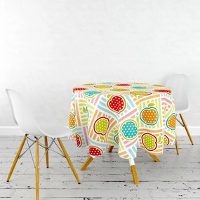 Ubrus PVC kulatý DC-600A – Jablíčková zahrádka (různé velikosti)