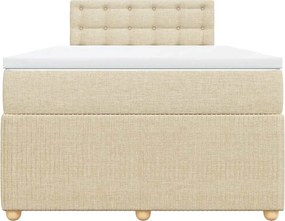 Box spring postel s matrací krémová 120x190 cm textil 3289714