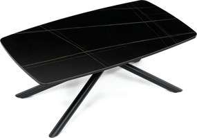 Konferenční stolek AHG-X7227 BK, slinutá keramika, mramor (120 x 70) cm