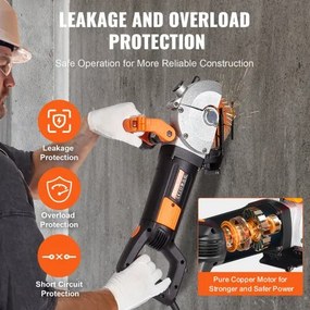 42 mm elektrický nástěnný řezací stroj na drážkování stěn 4800 W