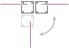 vidaXL Marketos Zatahovací boční markýza / zástěna červená 120 x 600 cm