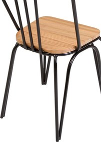 Černá jídelní židle z jilmového dřeva District – Premier Housewares