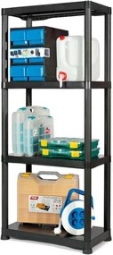 Plastový regál IRVING 131x61x31 cm černý
