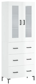 Skříň highboard lesklá bílá 69,5 x 34 x 180 cm kompozitní dřevo - Default Title