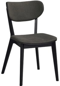 OnaDnes -20% Černá dubová jídelní židle ROWICO KATO s tmavě šedým sedákem