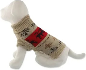 Dog Fantasy Svetr Winter Tale béžová / Svetr pro psy / Se soby / L / 5