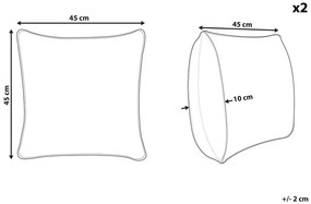 Sada 2 polštářů s abstraktním vzorem 45 x 45 cm vícebarevný CALLIOPSIS Beliani