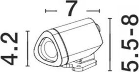 NV 9010004 Venkovní reflektor MINI černý hliník a sklo LED 3W 3000K 220-240V 24st. IP65 - NOVA LUCE