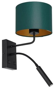 Nástěnná lampa ARDEN 1xE27/60W+1xG9/8W/230V zelená/zlatá