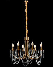 Toolight - Křišťálový lustr Glamour APP765, zlatá, OSW-08485