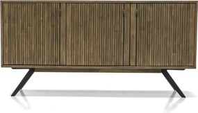 Komoda Massa 160 cm z masivu hnědá/grafit