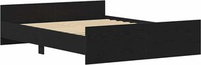 Rám postele bez matrace černý dub 150x200 cm kompozitní dřevo 3329320
