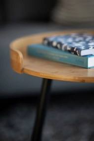 Kulatý bambusový konferenční stolek LOFT, Wenko
