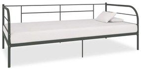 Rám denní postele šedý kov 90 x 200 cm - Default Title