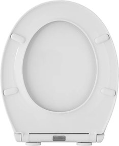Gamma Porto, toaletní WC sedátko 445x370mm z polypropylenu s pomalým zavíráním, bílá, GMA-PORTO