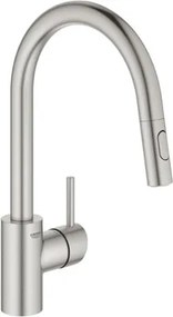 Grohe Concetto New dřezová baterie s vytahovací sprškou supersteel 31483dc2 G31483DC2