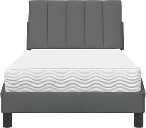 Postel s matrací Hanko tmavě šedá 80 x 200 cm textil 3310490