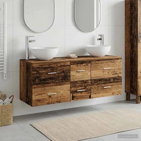 Sada koupelnových skříněk 3 ks Staré dřevo 49,5 x 35 x 63 cm 3405801