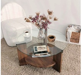 Designový konferenční stolek Quillan 75 cm ořech
