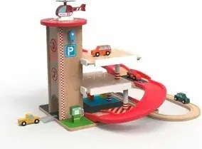 2Kids Toys Dřevěná garáž s vláčkodráhou / od 3 let