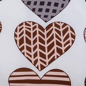 Flanelové povlečení z mikrovlákna STRIPE HEART barevné Rozměr povlečení: 70 x 90 cm | 140 x 200 cm
