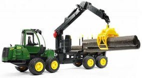 Bruder 2133 lesní traktor John Deere 1210E s nakládacím ramenem