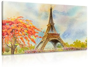 Obraz Eiffelova věž v pastelových barvách