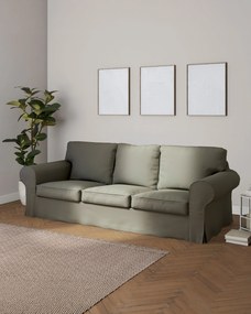 Potah na pohovku IKEA Ektorp 3-místná rozkládací, NOVÝ MODEL 2013 barva šedá látka pletený vzor
