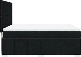 Box spring postel s matrací černá 140 x 190 cm textil 3293958