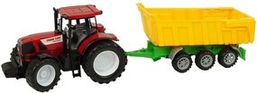 Kruzzel 24711 traktor s přívěsem 50 cm, červený