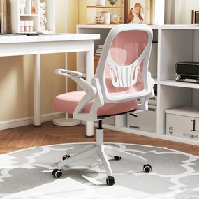 Costway Ergonomická kancelářská židle se sklopnými područkami a houpacím stolem