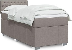 Box spring postel s matrací taupe 100 x 200 cm textil 3289290
