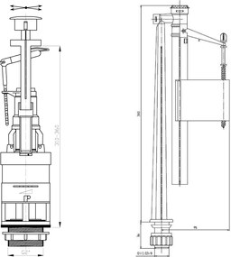 CREAVIT ANTIK WC kombi, spodní/zadní odpad, bílá WCSET08-ANTIK