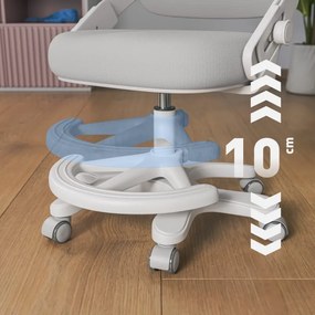 Dětská rostoucí židle MAXI - látka, síťovina, šedá