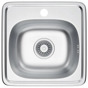 Erga HD, 1-komorový ocelový dřez 385x385x160 mm, ERG-MLS-HD3838S