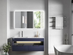Zrcadlový infrapanel s LED osvětlením MIRROR 450W | Výhřevnost 8 m2 | 80x60 cm | WiFi termostat | Dálkový ovladač | Zrcadlo na šířku